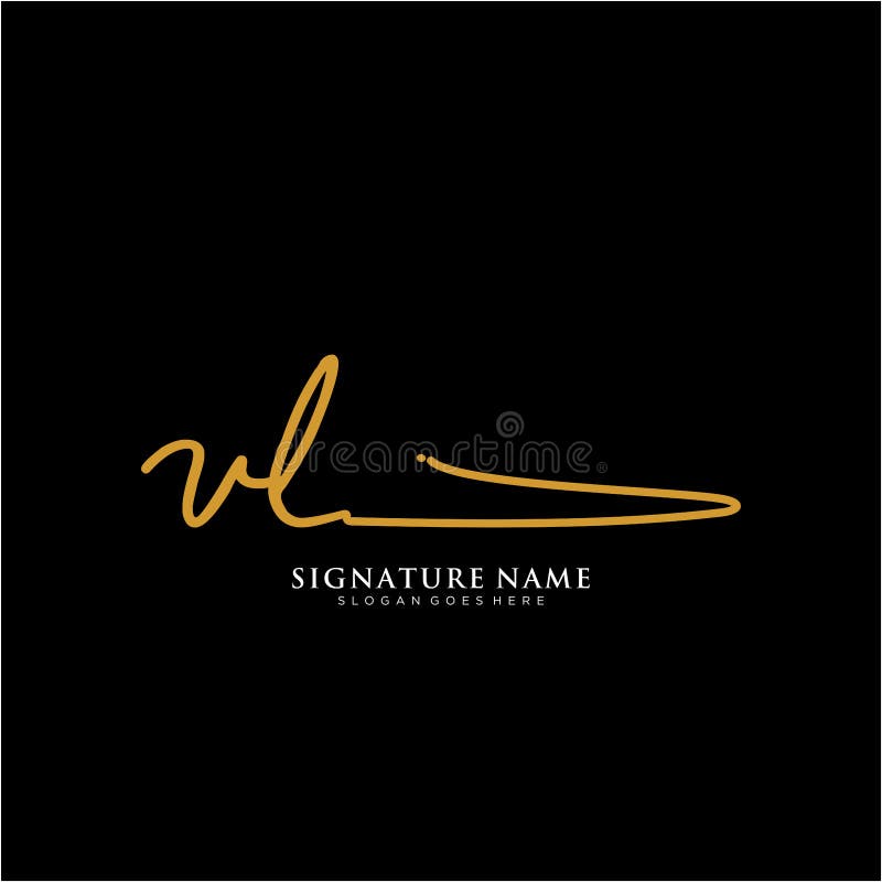 Letter VL Signature Logo Template Vector Stock Vector - Illustration of ...