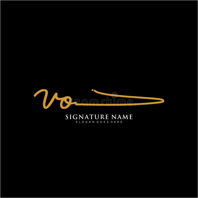 Letter VO Signature Logo Template Vector Stock Vector - Illustration of ...