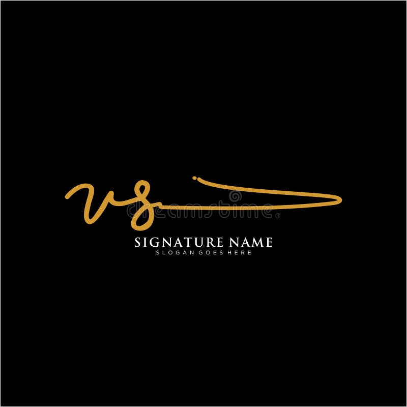 Letter VS Signature Logo Template Vector Stock Vector - Illustration of ...