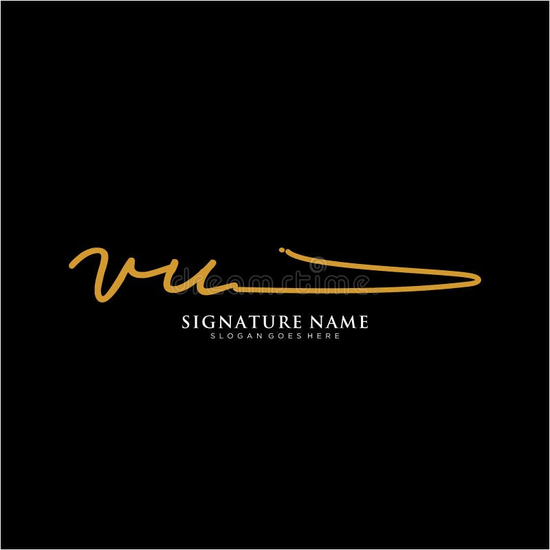 Letter VU Signature Logo Template Vector Stock Vector - Illustration of ...