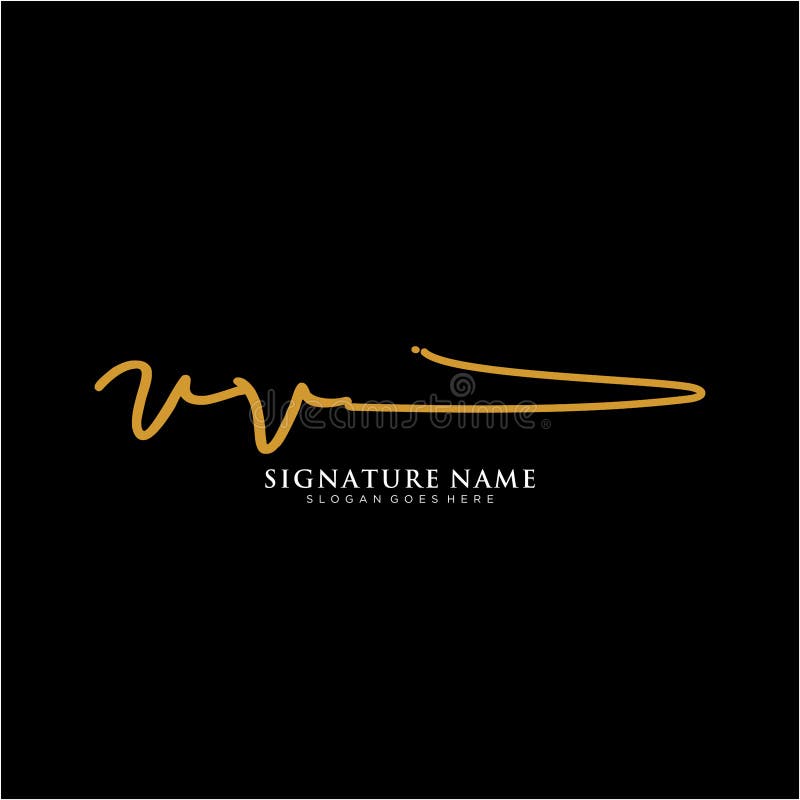 Letter VV Signature Logo Template Vector Stock Vector - Illustration of ...