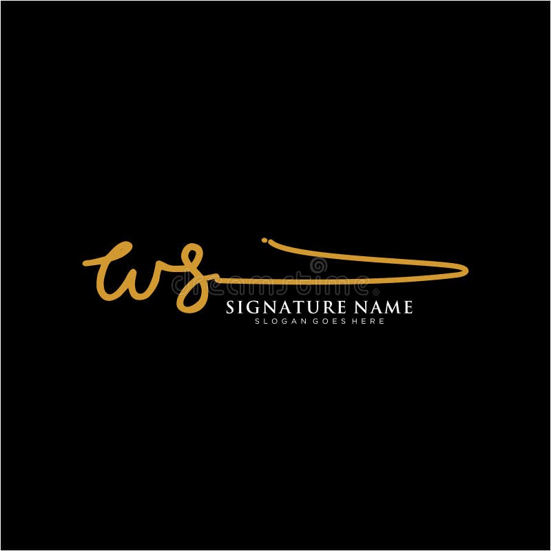 WS Signature Logo Template Vector Stock Vector - Illustration of design ...