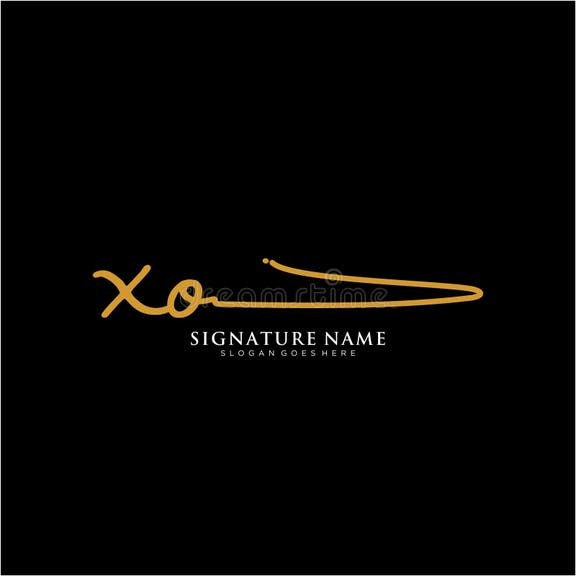 XO Signature Logo Template Vector Stock Vector - Illustration of font ...