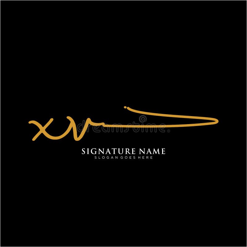XV Signature Logo Template Vector Stock Vector - Illustration of ...