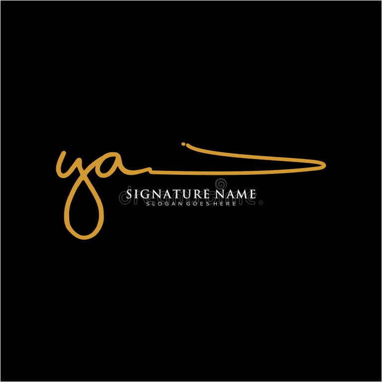 YA Signature Logo Template Vector Stock Vector - Illustration of ...