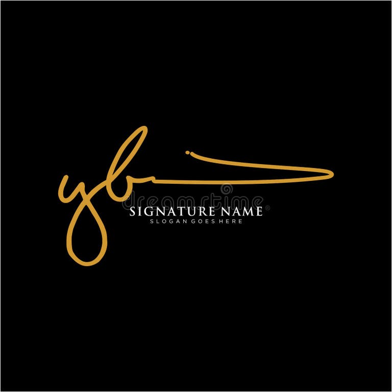 YB Signature Logo Template Vector Stock Vector - Illustration of ...