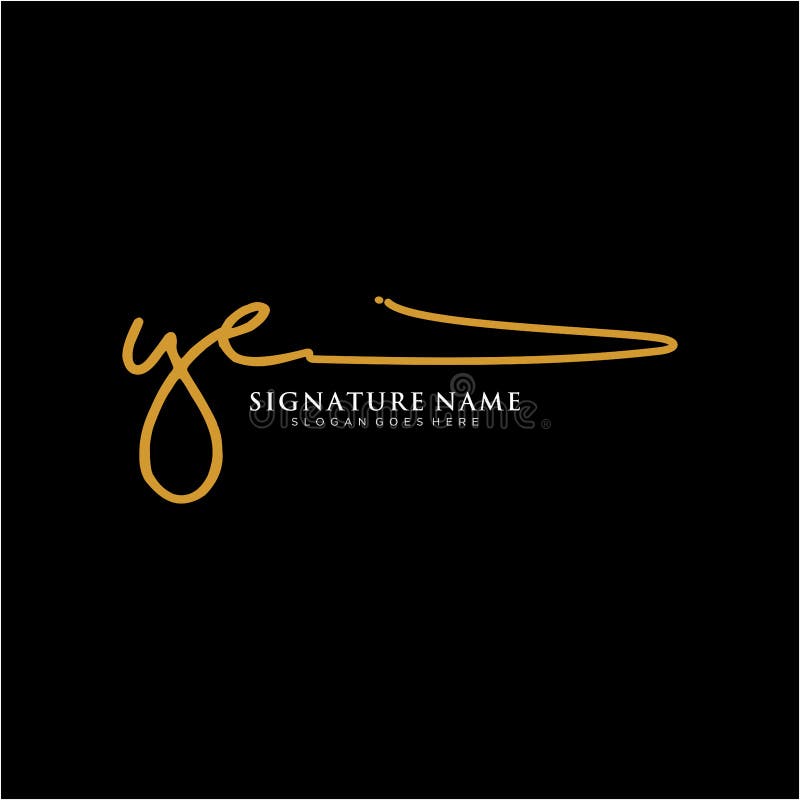 Letter YE Signature Logo Template Vector Stock Vector - Illustration of ...