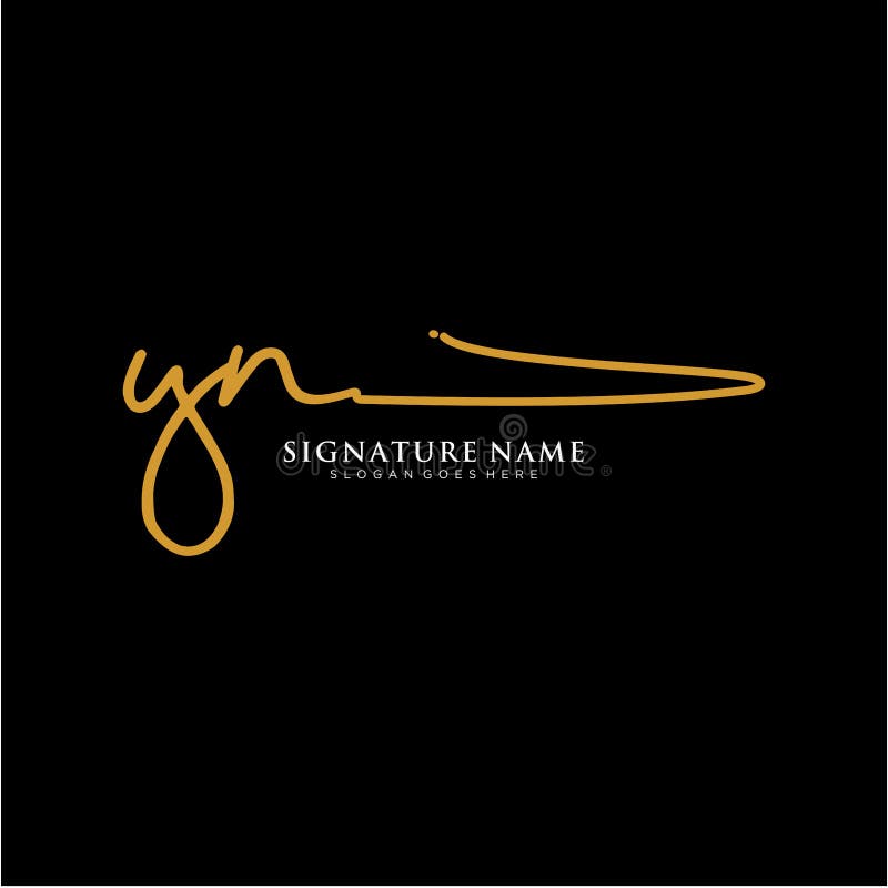 YN Signature Logo Template Vector Stock Vector - Illustration of ...
