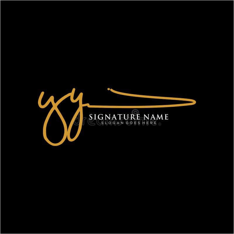 YY Signature Logo Template Vector Stock Vector - Illustration of mark ...