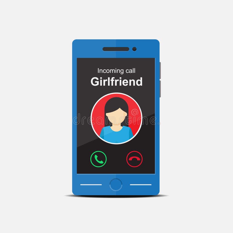 Girlfriends incoming call stock vector. Illustration of love - 182960270