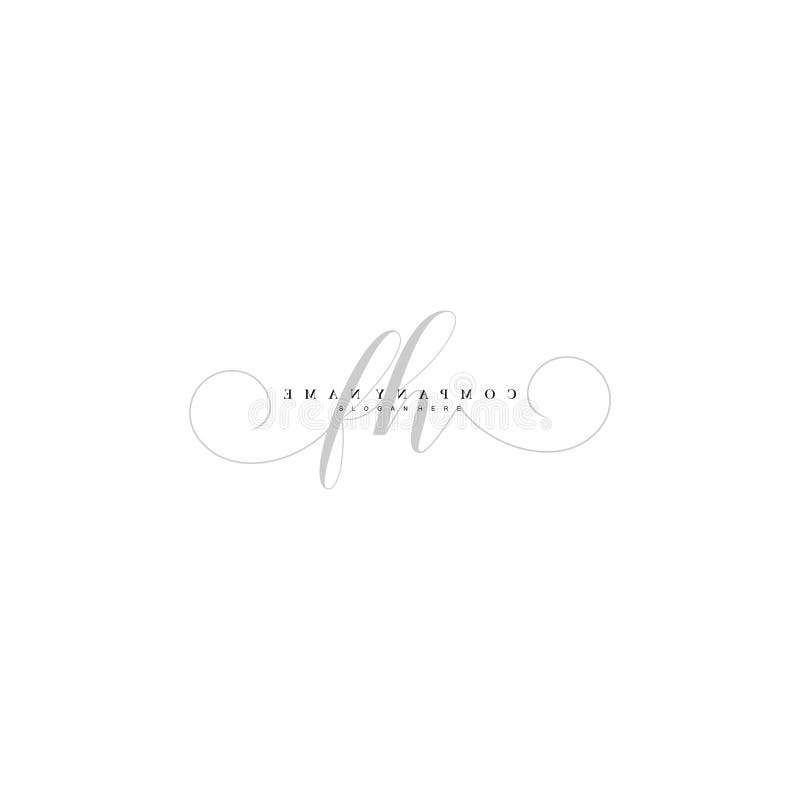 FH Initial Handwriting Logo Vector Illustration Stock Vector ...