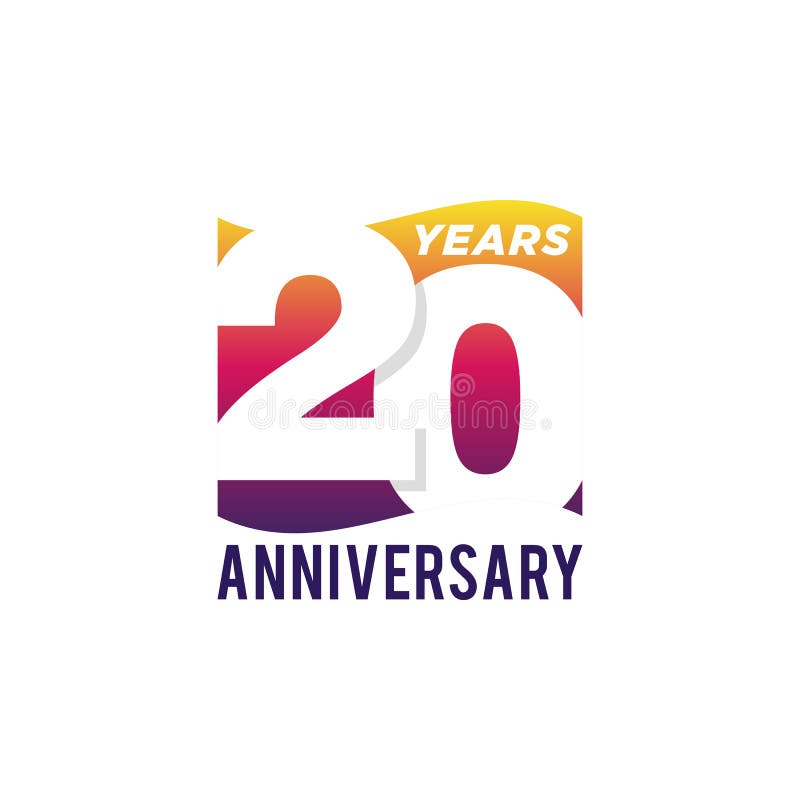 20 Years Anniversary Celebration Icon Vector Logo Design Template ...