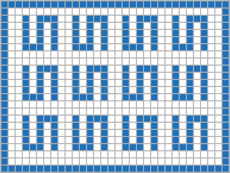 Blue and White Squares on a Gray Background. Abstract Composition ...