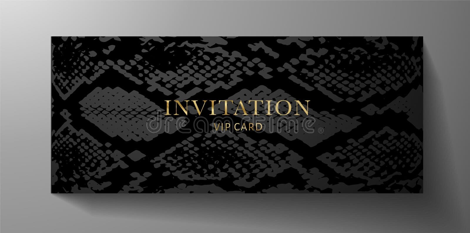 Luxurious VIP Invitation Template with Gold Abstract Texture, Black ...