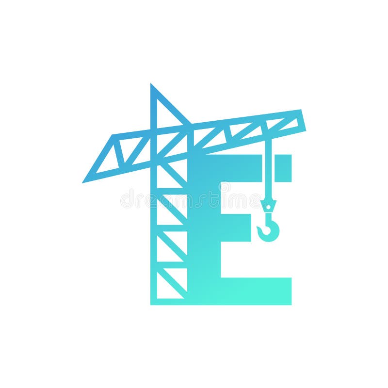 Letter E Building Construction Logo Design Vector Stock Vector ...