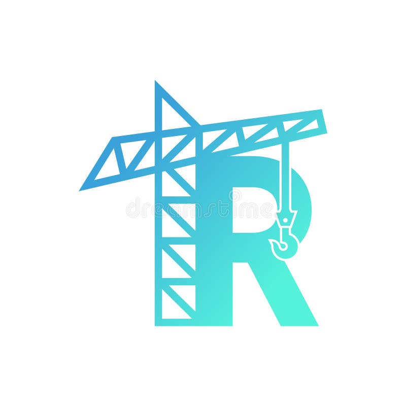 Letter R Building Construction Logo Design Vector Stock Vector ...