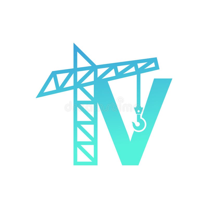 Letter V Building Construction Logo Design Vector Stock Vector ...