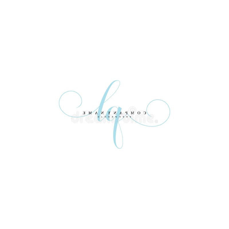 LQ Initial Handwriting Logo Design Stock Vector - Illustration of ...