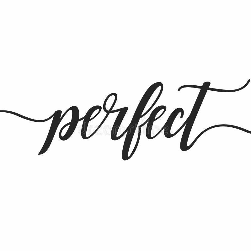 Perfect Motivational Print Wall Art Calligraphy Typography Vector ...