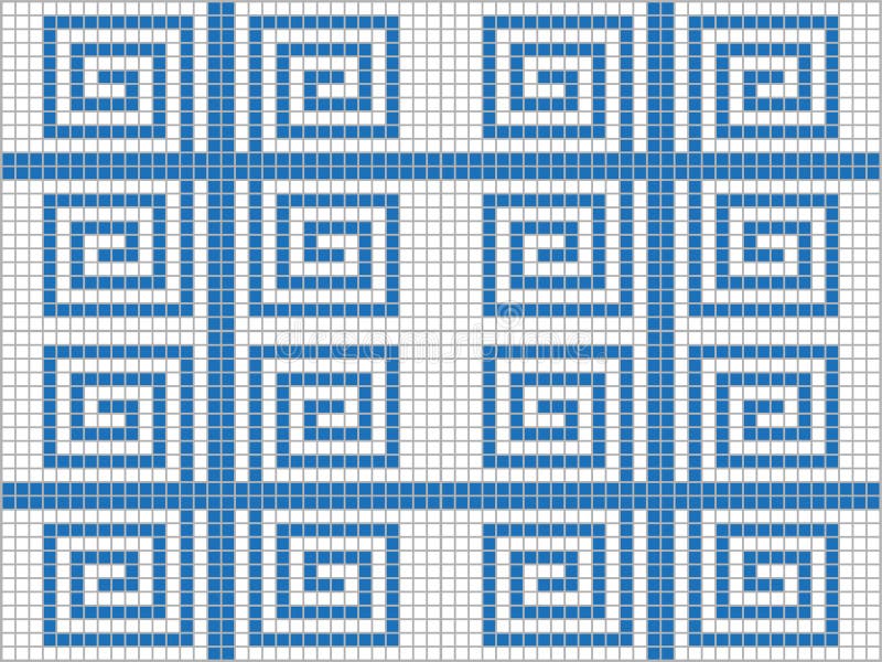 Blue and White Squares on a Gray Background. Abstract Composition ...