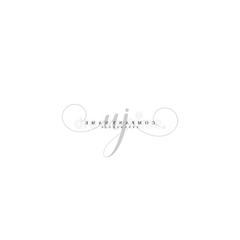 UJ Initial Handwriting Logo Vector Illustration Stock Vector ...