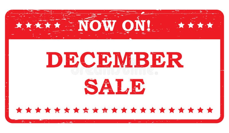 DECEMBER SALE Text Written on Red Stamp Sign Stock Illustration ...