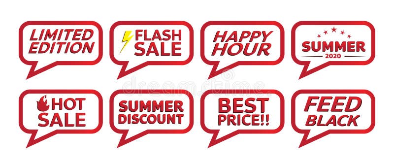 Red Banner Promotion Tag Design for Marketing Stock Vector ...