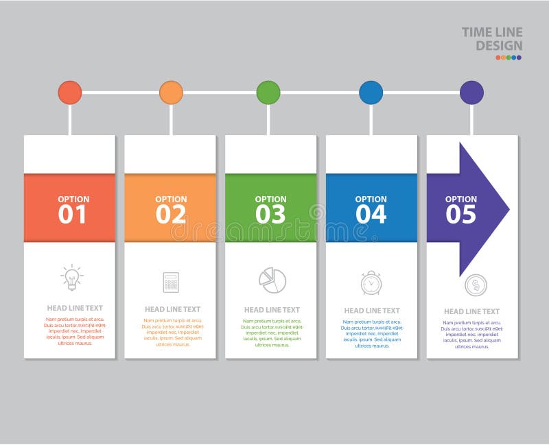 Presentation Infographic Template with 5 Options. Stock Vector ...