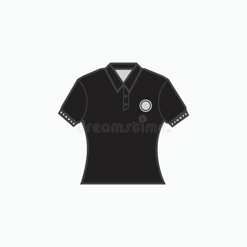 Black Collared Polo Shirt Short Sleeve Icon - Slim Fit or Woman Shirt ...