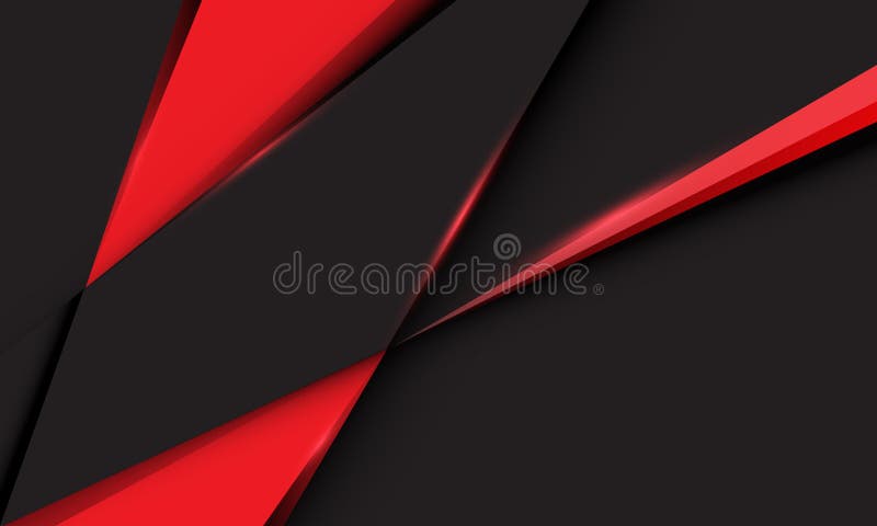 Abstract Red Triangle on Dark Grey Metallic Design Modern Futuristic ...