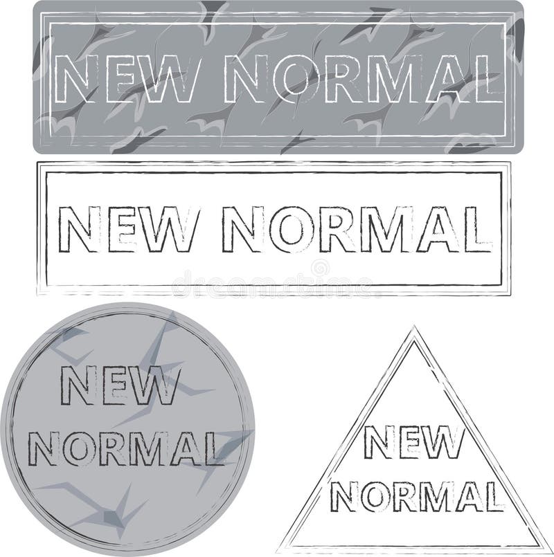 New normal sign and stamp stock vector. Illustration of emergency ...