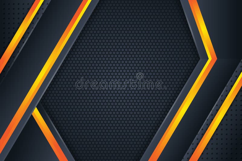 Abstract Geometric Pattern Use Combination Orange, Yellow, and Grey ...