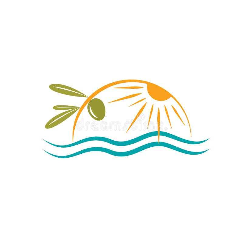 Summer Vector Logo. Mediterranean Emblem Stock Vector - Illustration of ...