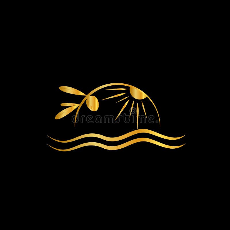 Summer Vector Logo. Mediterranean Emblem Stock Vector - Illustration of ...