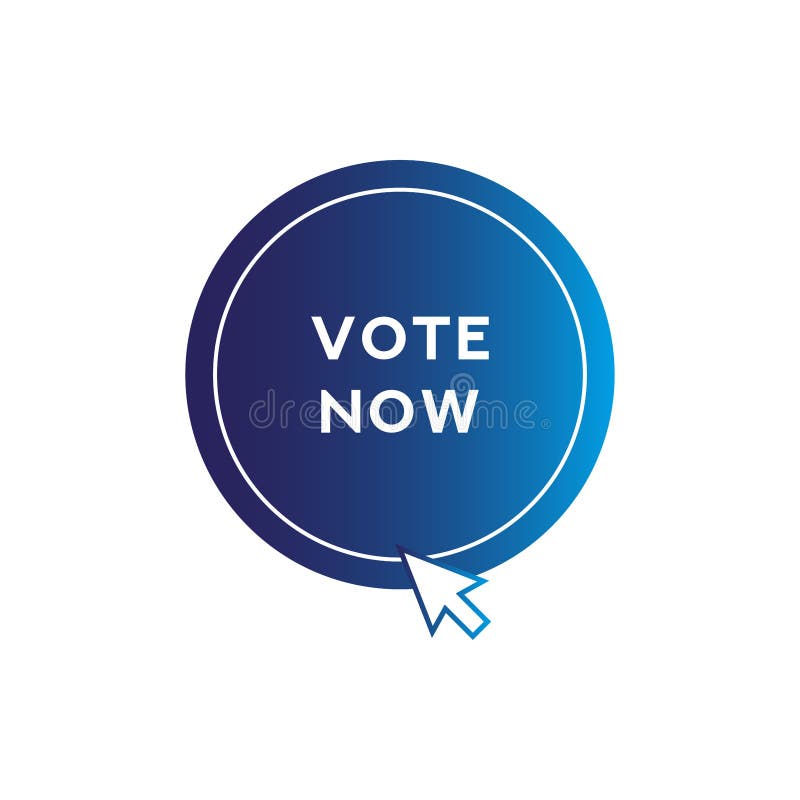 Button with Gradient and Mouse Arrow. Vote Now. Vector Illustration ...