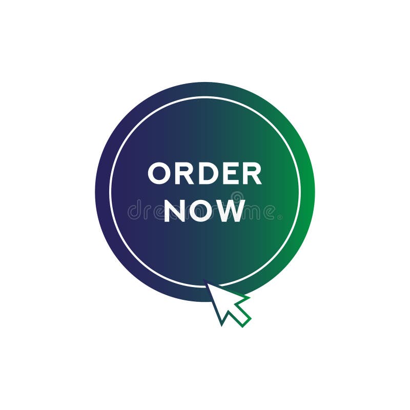 PrintButton with Gradient and Mouse Arrow. Order Now. Vector ...