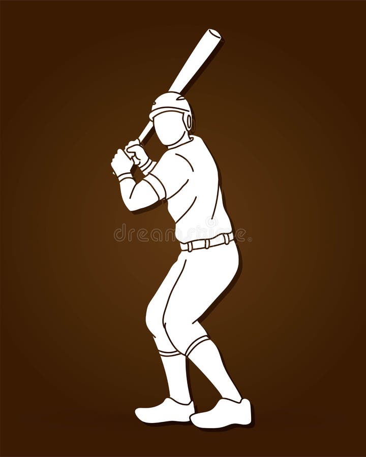 Baseball Player Action Cartoon Sport Graphic Vector. Stock Vector ...