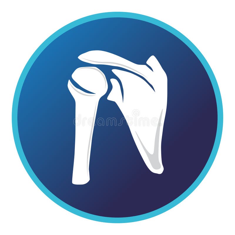Shoulder Bone Icon. Vector Flat Design for Radiology Orthopedic ...