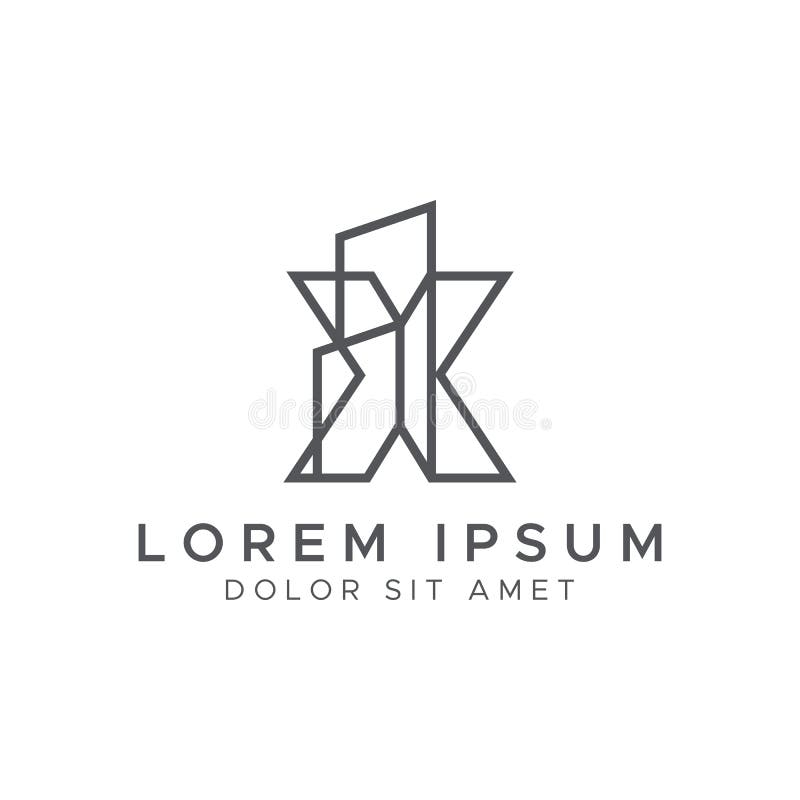 Letter X Line Building Logo Vector Design Template. Stock Vector ...