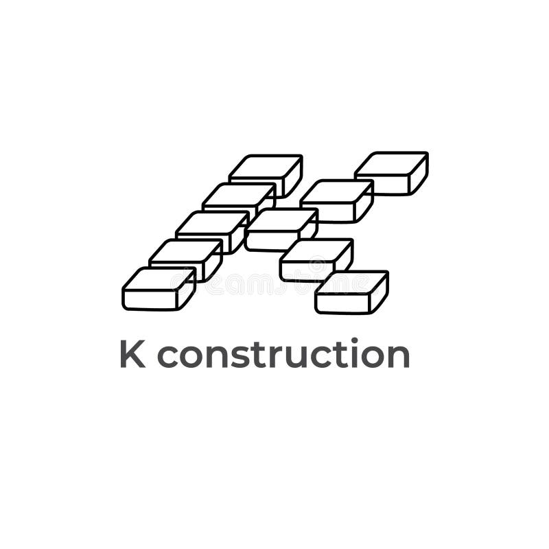 Letter K Construction Building Logos Stock Vector - Illustration of ...