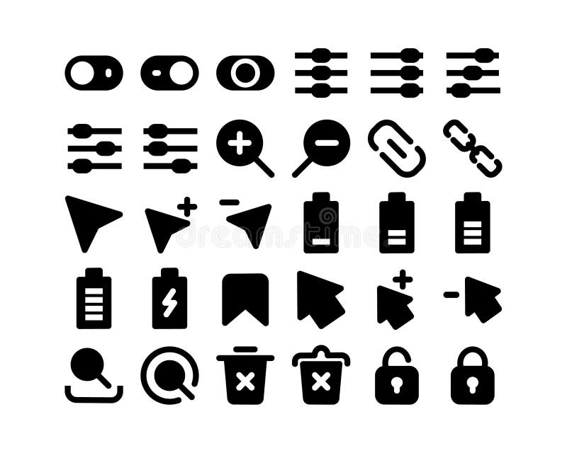 Icon Cool Internet Solid Style Vol 1 Stock Vector - Illustration of ...