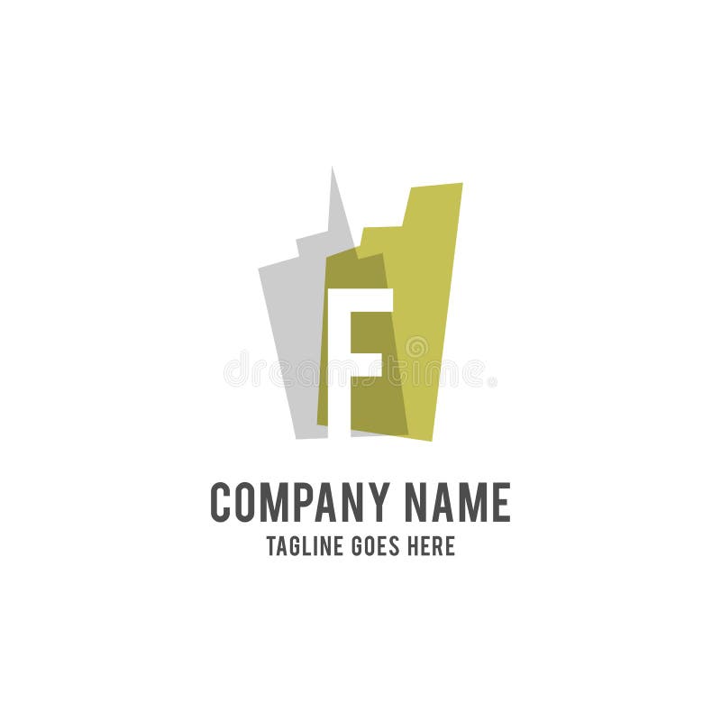 F Letter Building Logo Vector Design Template. Stock Vector ...