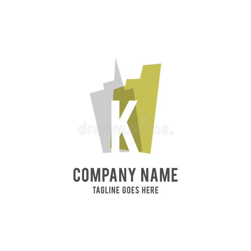K Letter Building Logo Vector Design Template. Stock Vector ...