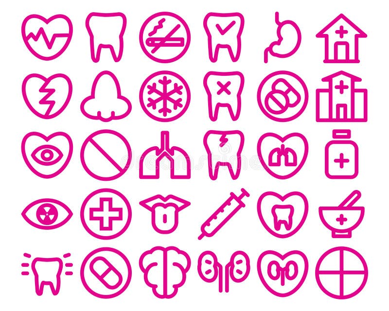 Media Medicine Line Style Pink Stock Vector - Illustration of future ...