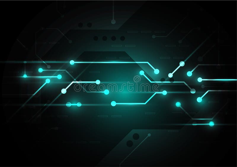 PrintElectrical Circuit with Speed High Technology Concept Background ...