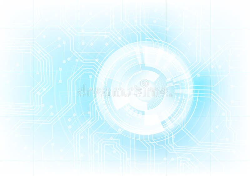 White and Bright Interface for Futuristic Website Stock Illustration ...