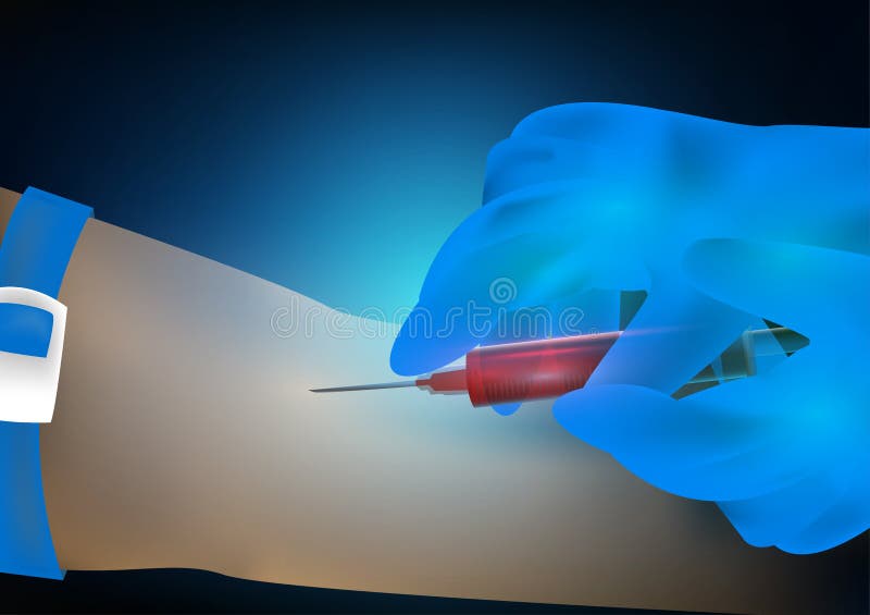 Blood Collection Close Up 3d Process Illustration Stock Vector ...