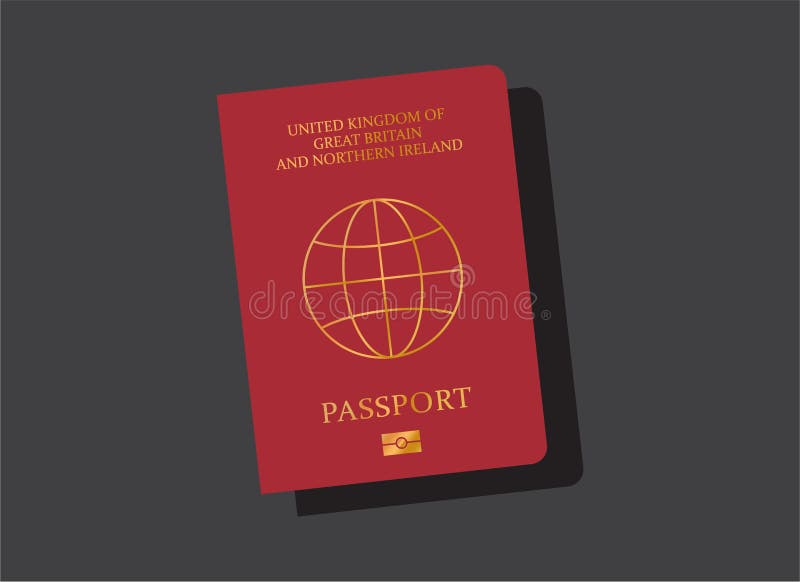 United Kingdom Passport Vector Illustration Stock Vector - Illustration ...