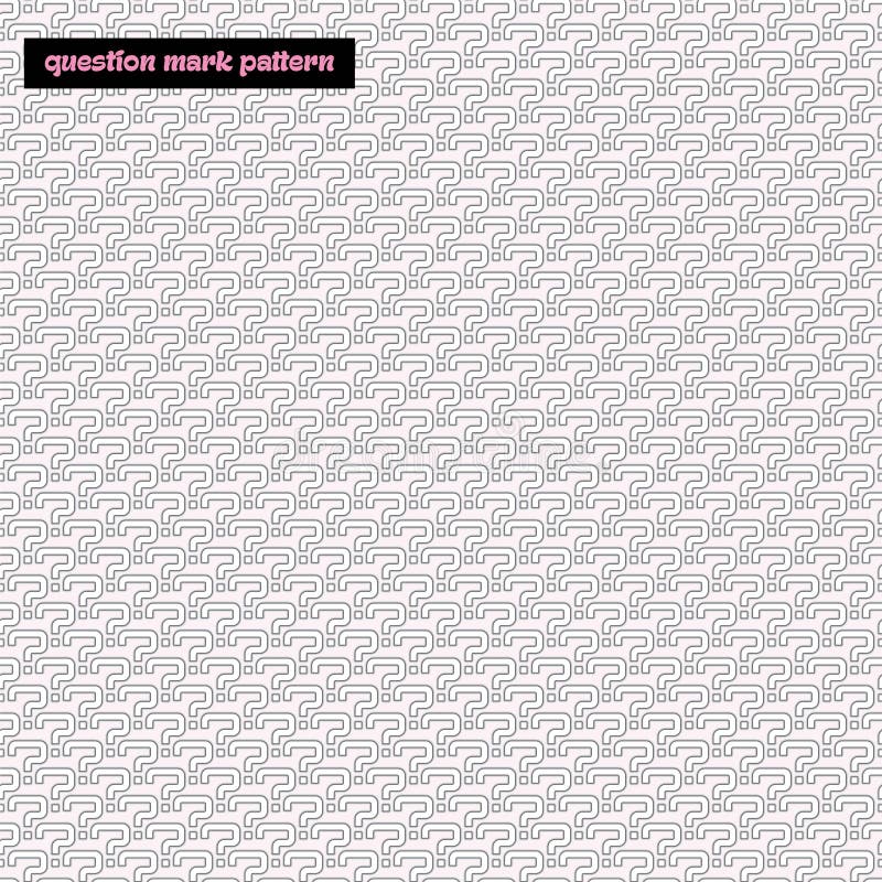Question Sign Seamless Pattern Stock Vector - Illustration of pattern ...