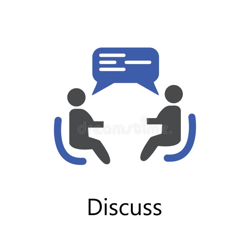 Business Discuss Icon. Vector Illustration. Flat Icon Stock Vector ...